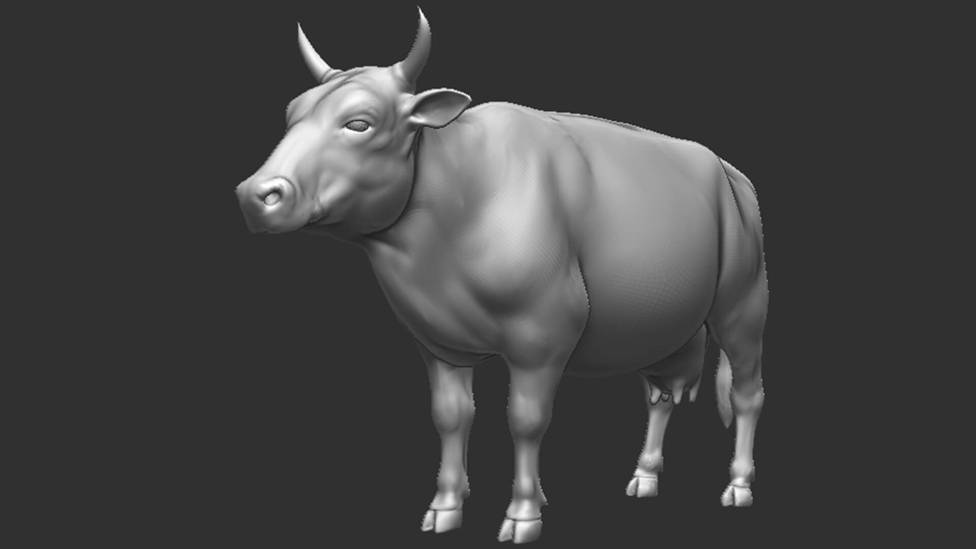 Cow Dairy Sculpt - 3D Model by Tsering
