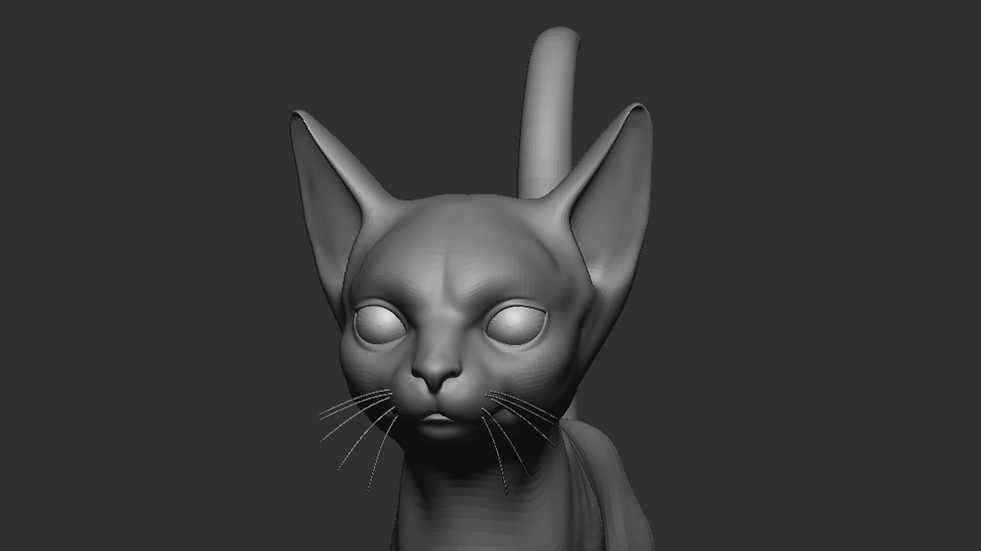 Cute Cat Sculpt - 3D Model by Tsering