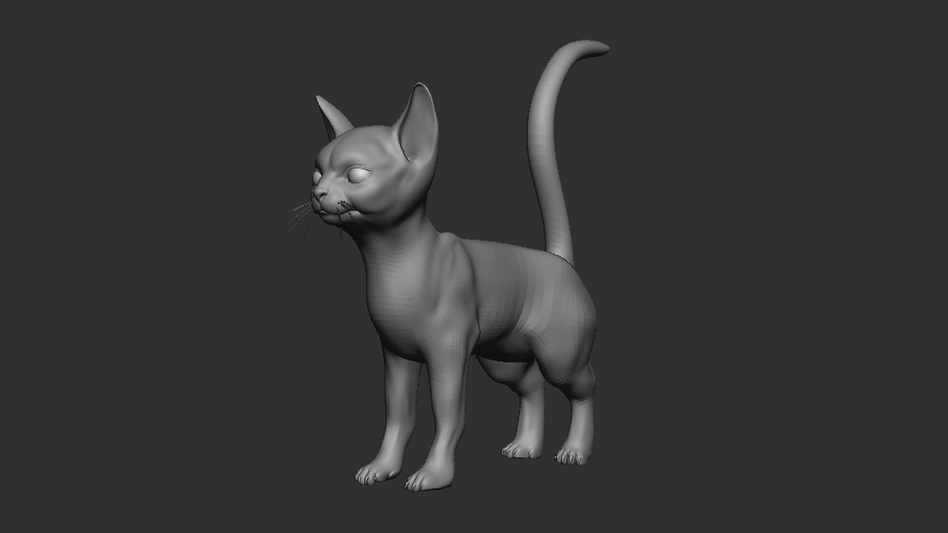 Cute Cat Sculpt - 3D Model by Tsering