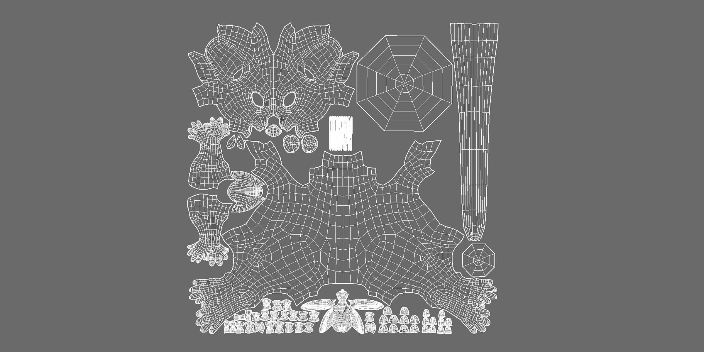 Cute Mouse - Topology + UV Map 3D Model by Tsering