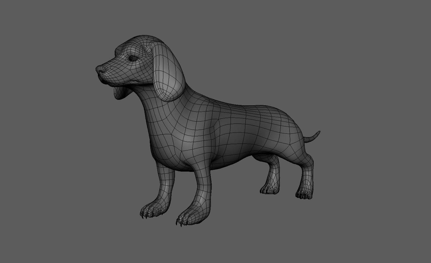 Dachshund Dog - 3D Model by Tsering