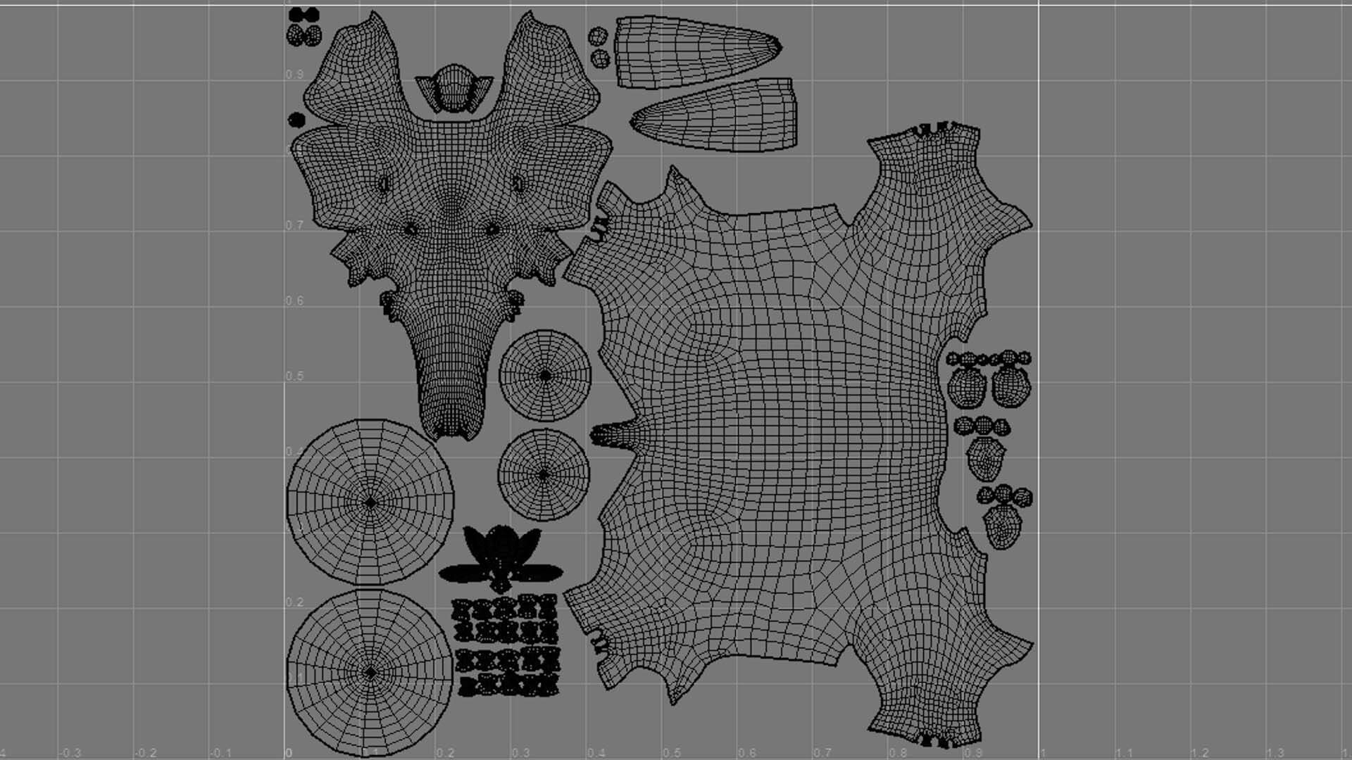 Elephant - Topology + UV Map 3D Model by Tsering