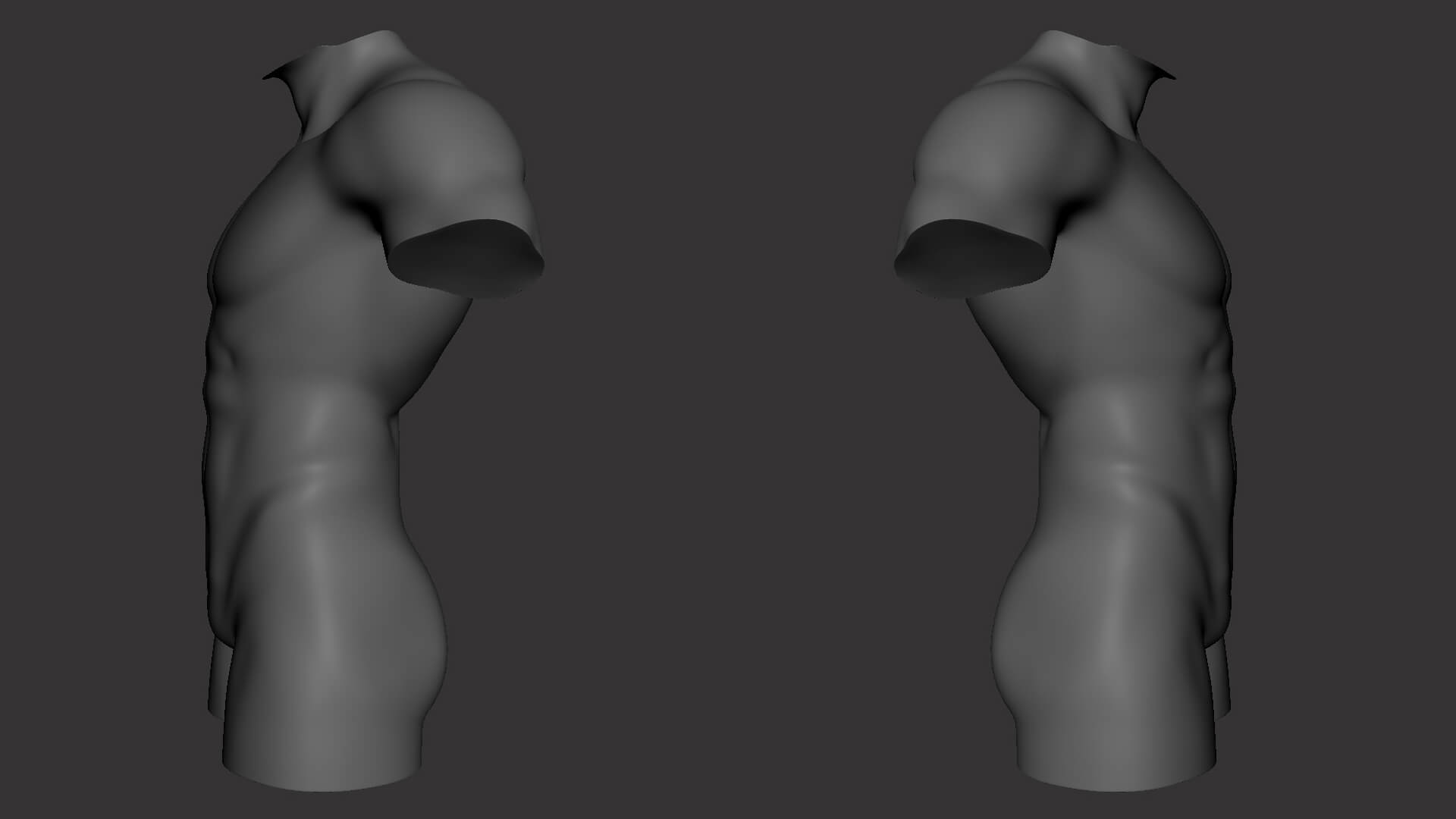 Male Torso ( Basemesh ) - 3D Model by Tsering