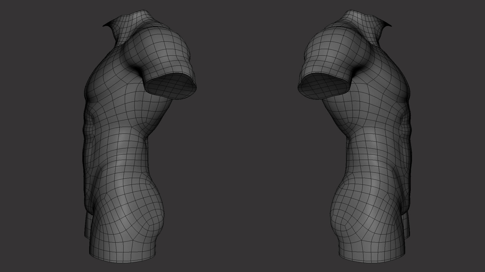 Male Torso ( Basemesh ) - 3D Model by Tsering