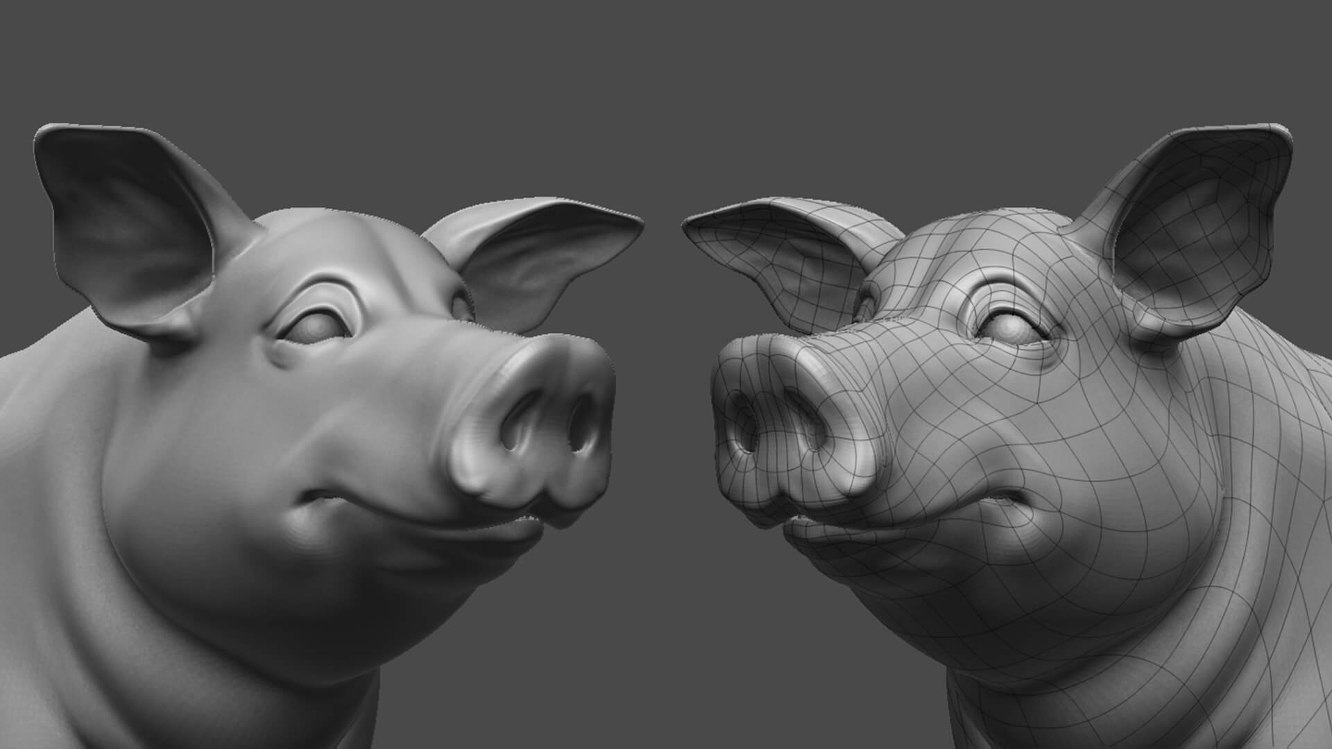 The Pig Sculpt - 3D Model by Tsering