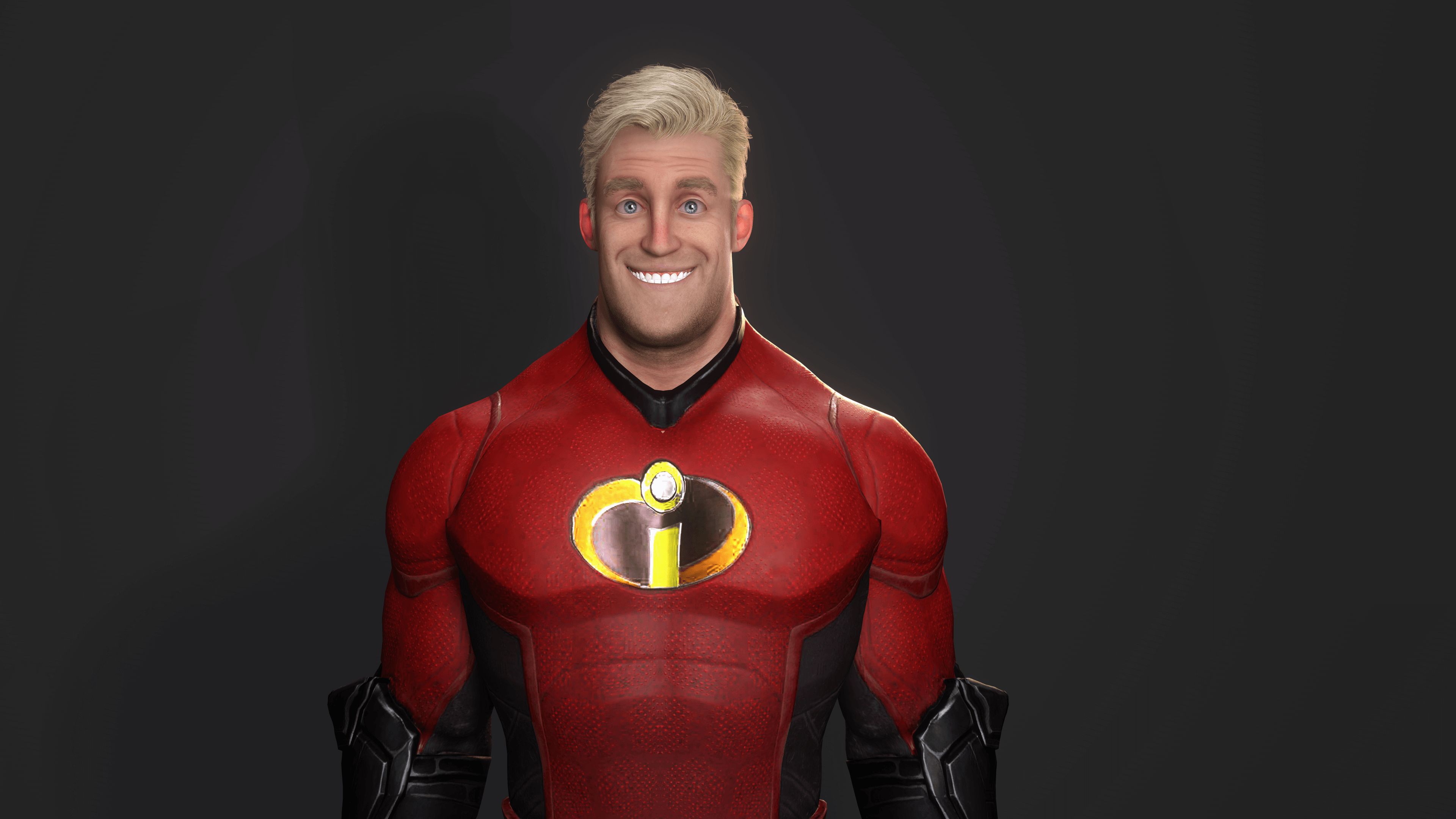 Bob Parr Mr Incredible 3D Render, Digital Art by TWStudios