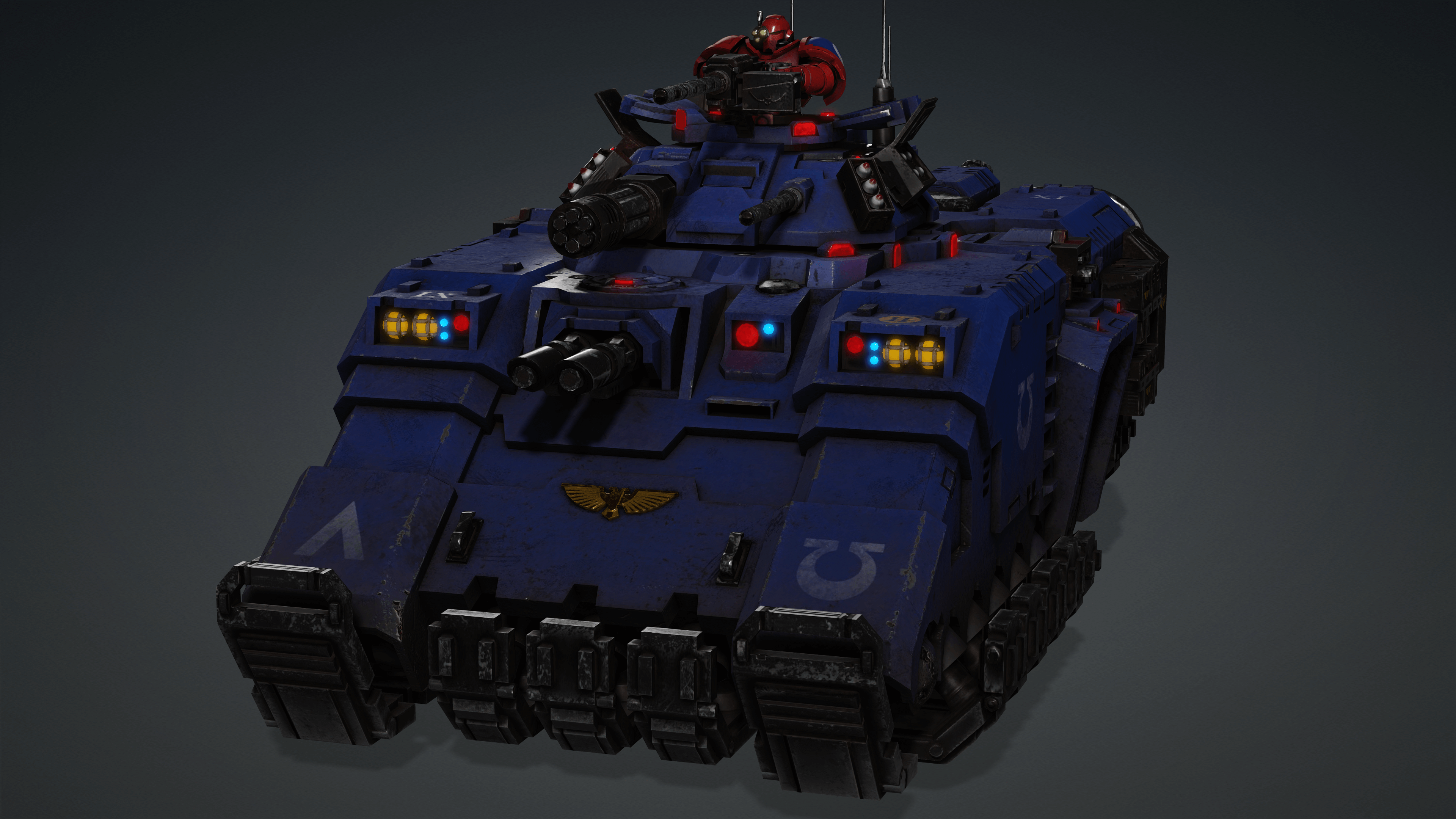 Repulsor WH40K tank 3D Render, Digital Art by TWStudios