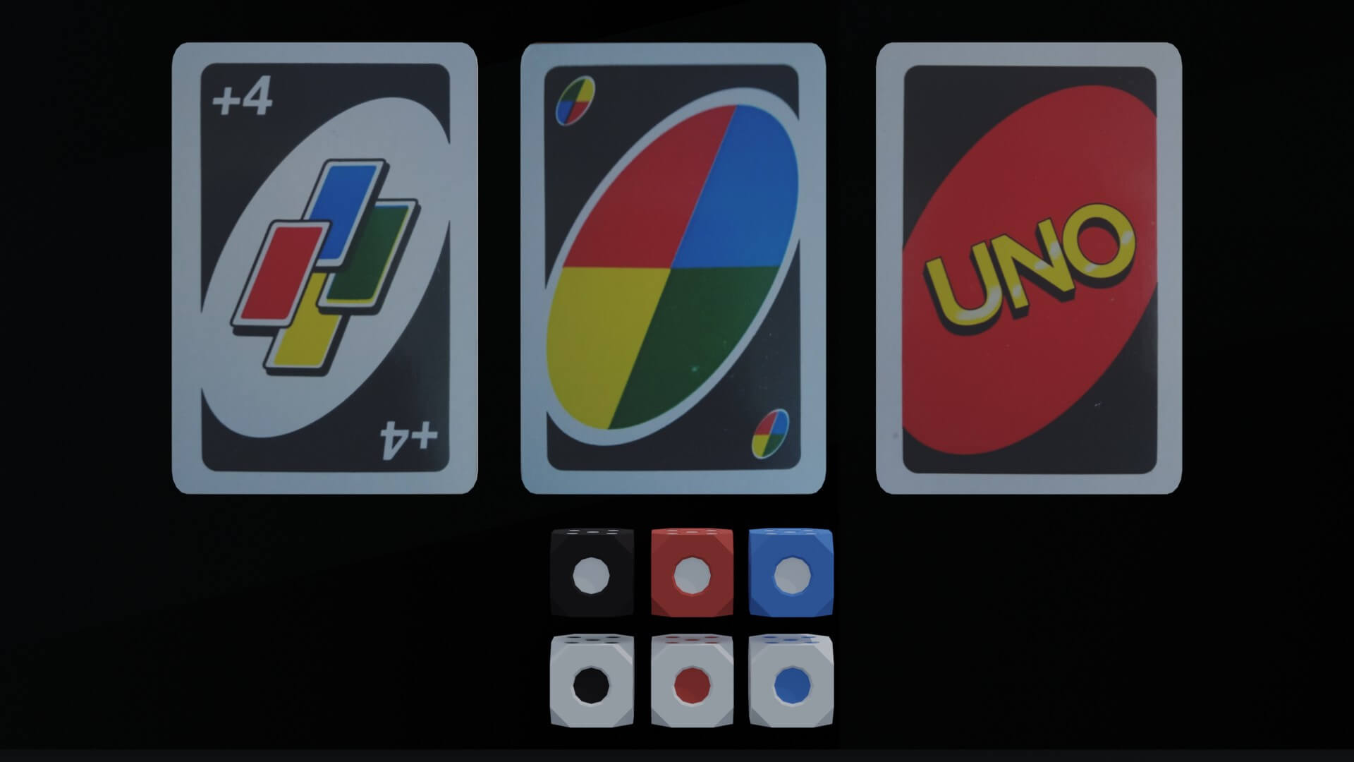 Board Game Uno and Dice - 3D Model by Tykryk