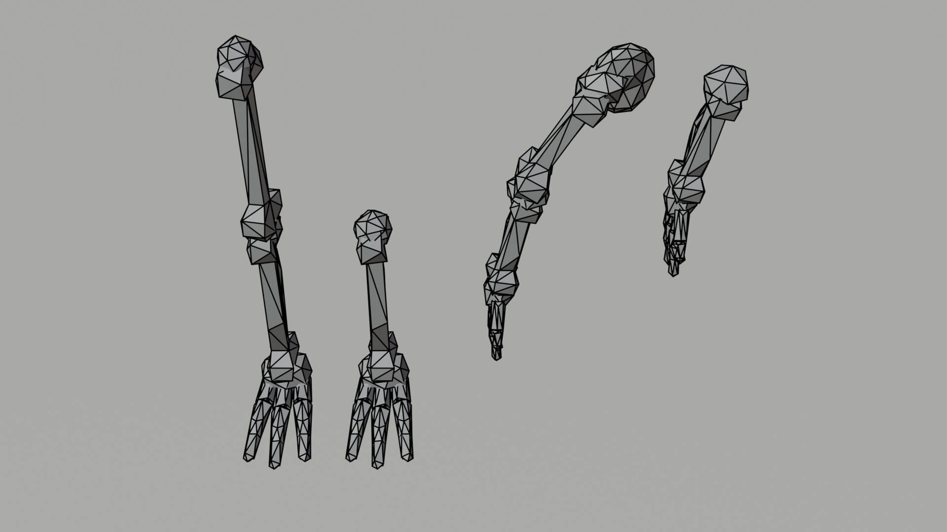 Cartoon Bones Polygonal Style - 3D Model by Tykryk