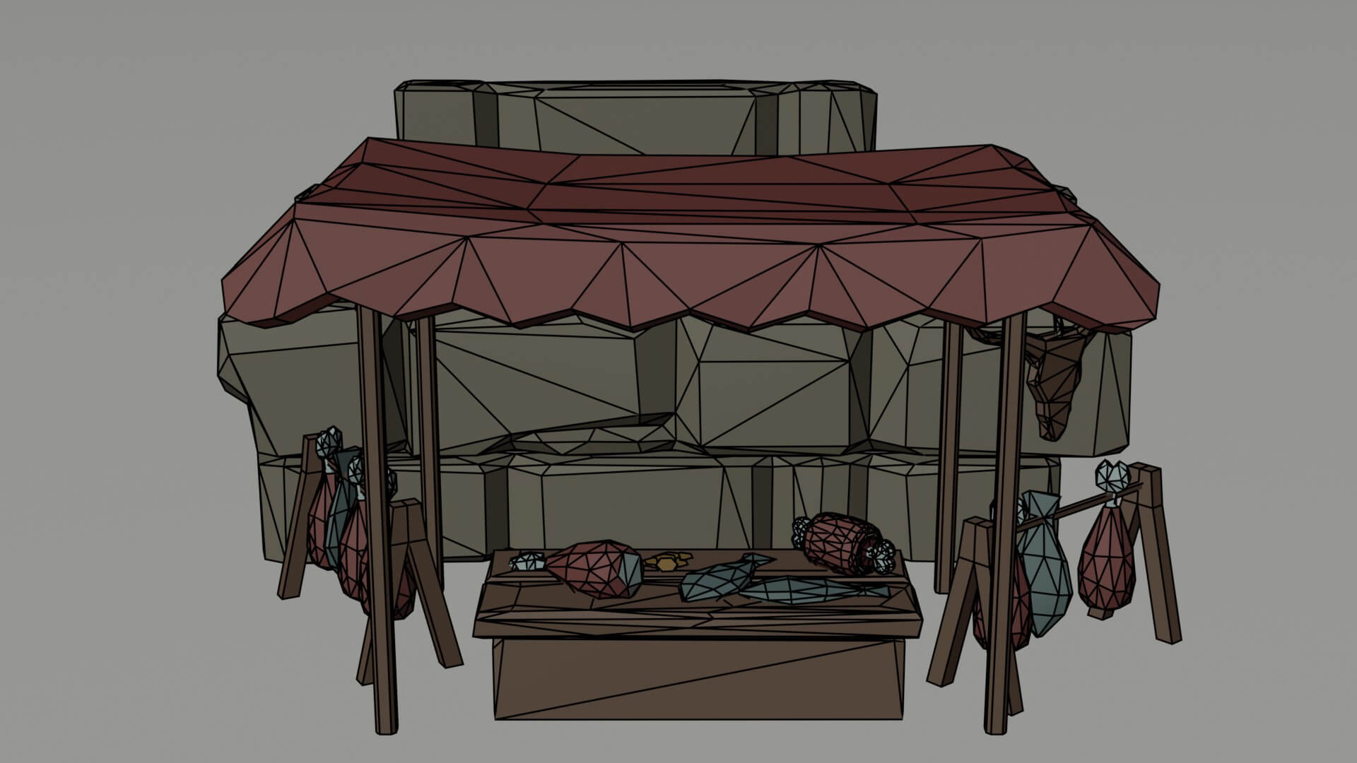 Cartoon Botcher Market - Free 3D Model by Tykryk