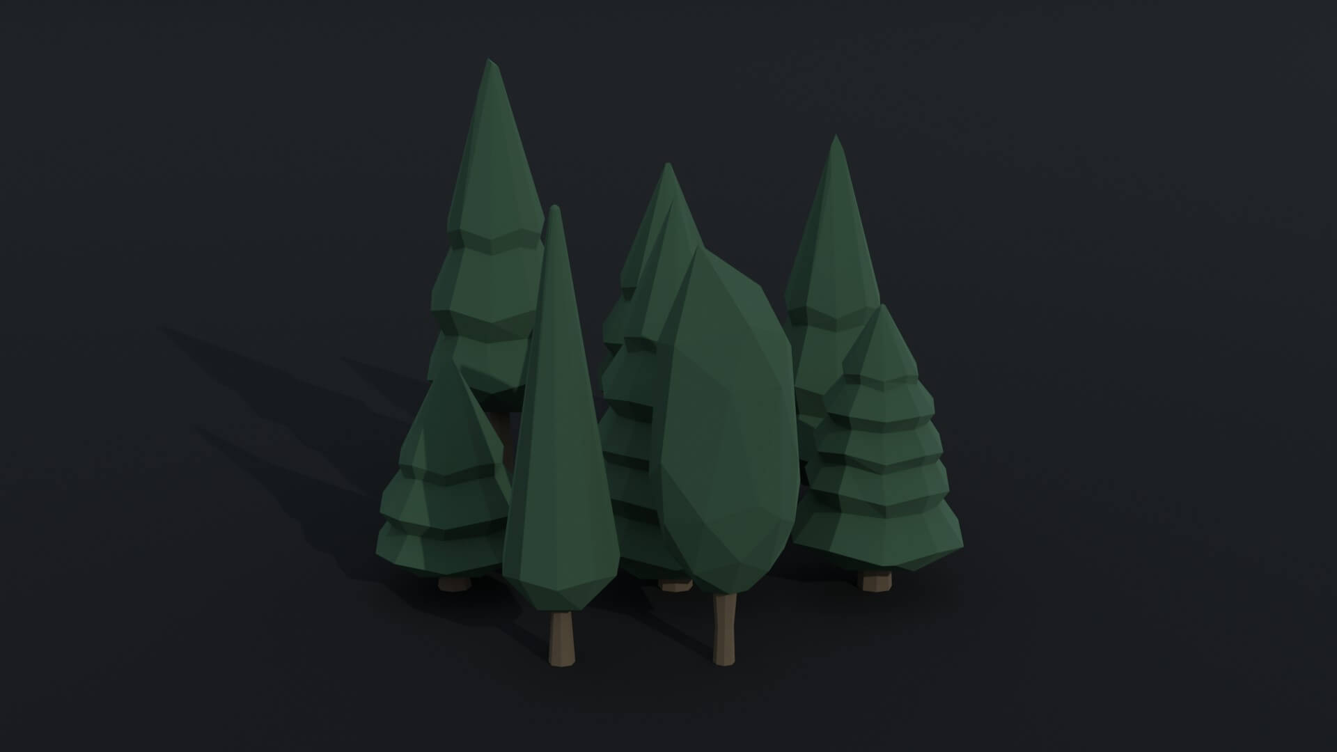 Cartoon Conifers Tree Polygonal Style - 3D Model by Tykryk
