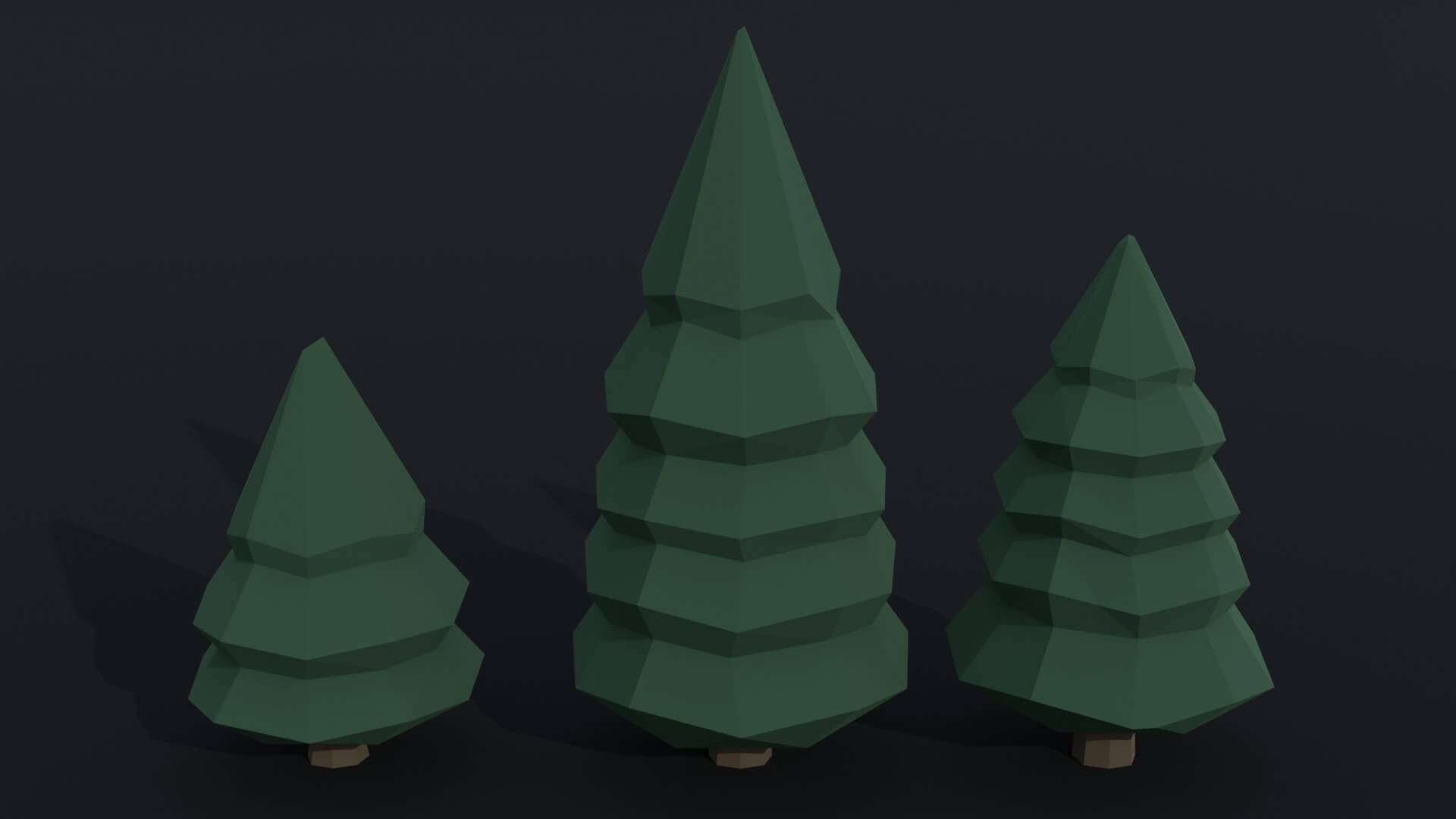 Cartoon Conifers Tree Polygonal Style - 3D Model by Tykryk