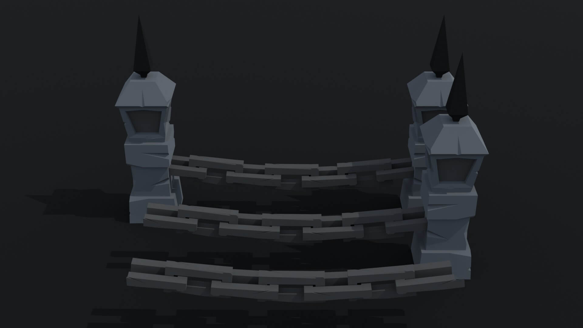 Cartoon Fantasy Fence - 3D Model by Tykryk