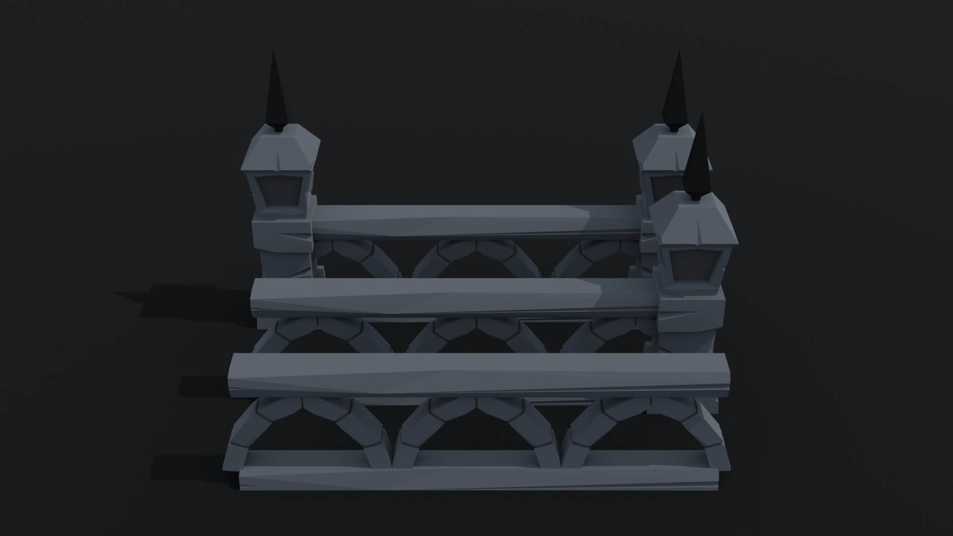 Cartoon Fantasy Fence - 3D Model by Tykryk