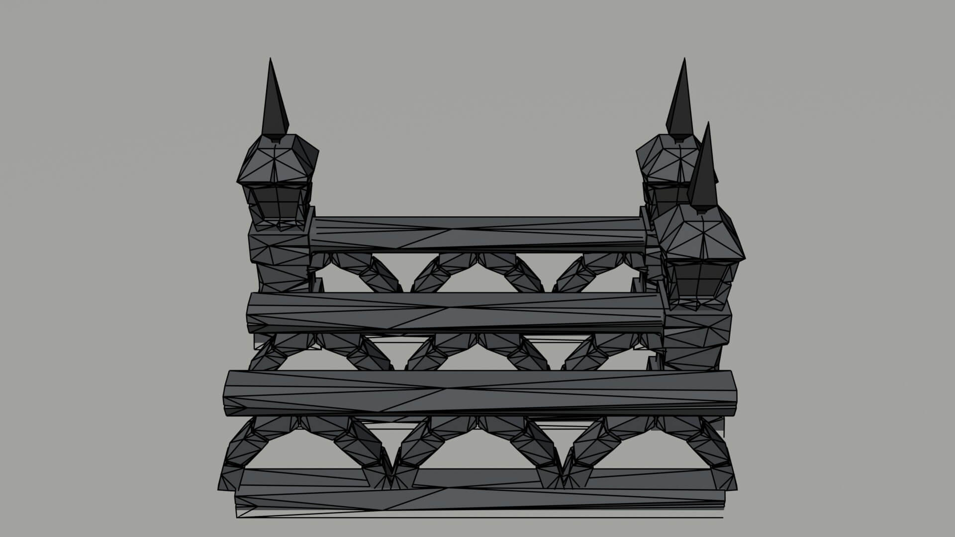 Cartoon Fantasy Fence - 3D Model by Tykryk