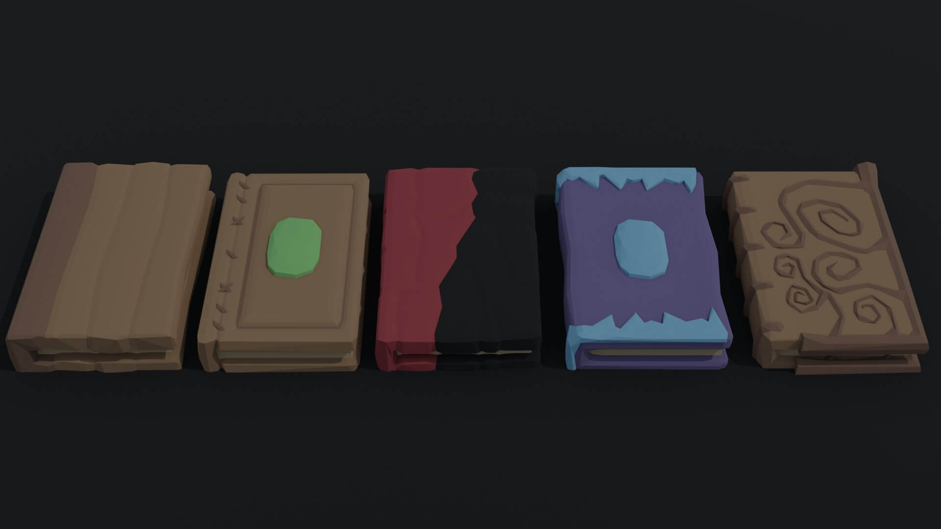 Cartoon Fantasy Magic Book Polygonal Style - 3D Model by Tykryk