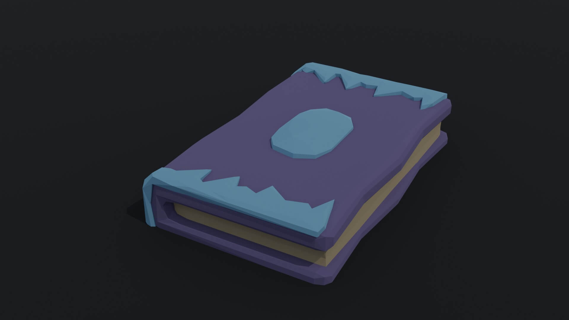 Cartoon Fantasy Magic Book Kit - 3D Model by Tykryk