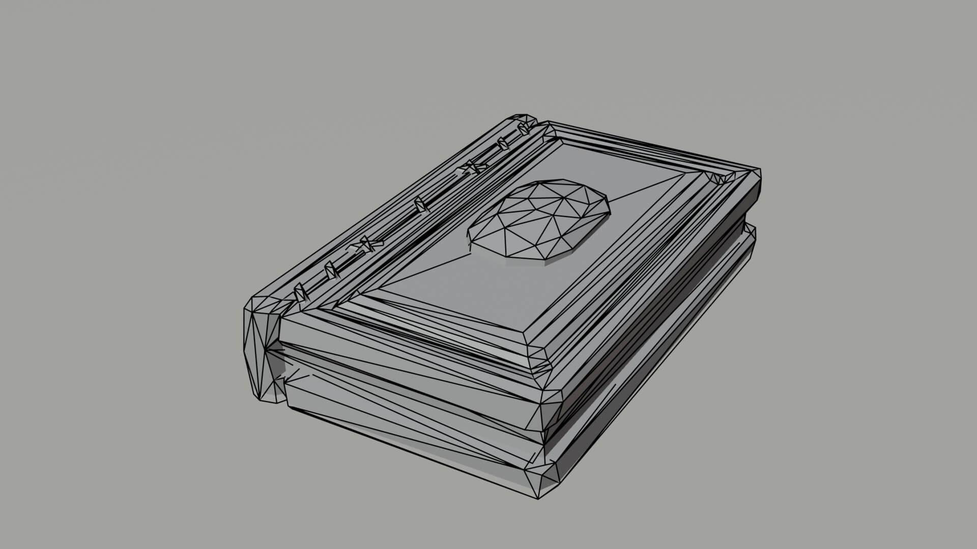 Cartoon Fantasy Magic Book Polygonal Style - 3D Model by Tykryk