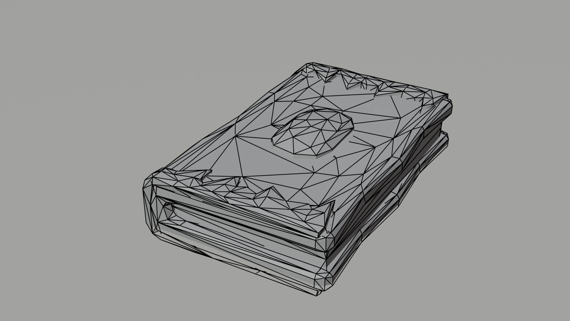 Cartoon Fantasy Magic Book Polygonal Style - 3D Model by Tykryk