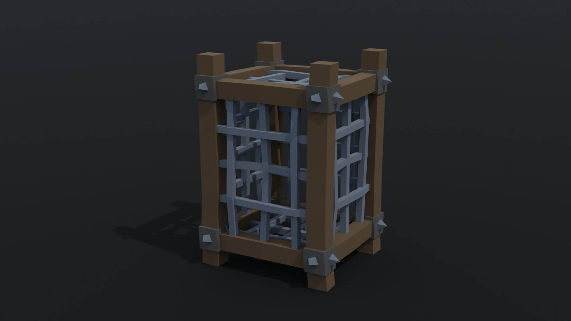 Cartoon Cages Polygonal Style - 3D Model by Tykryk
