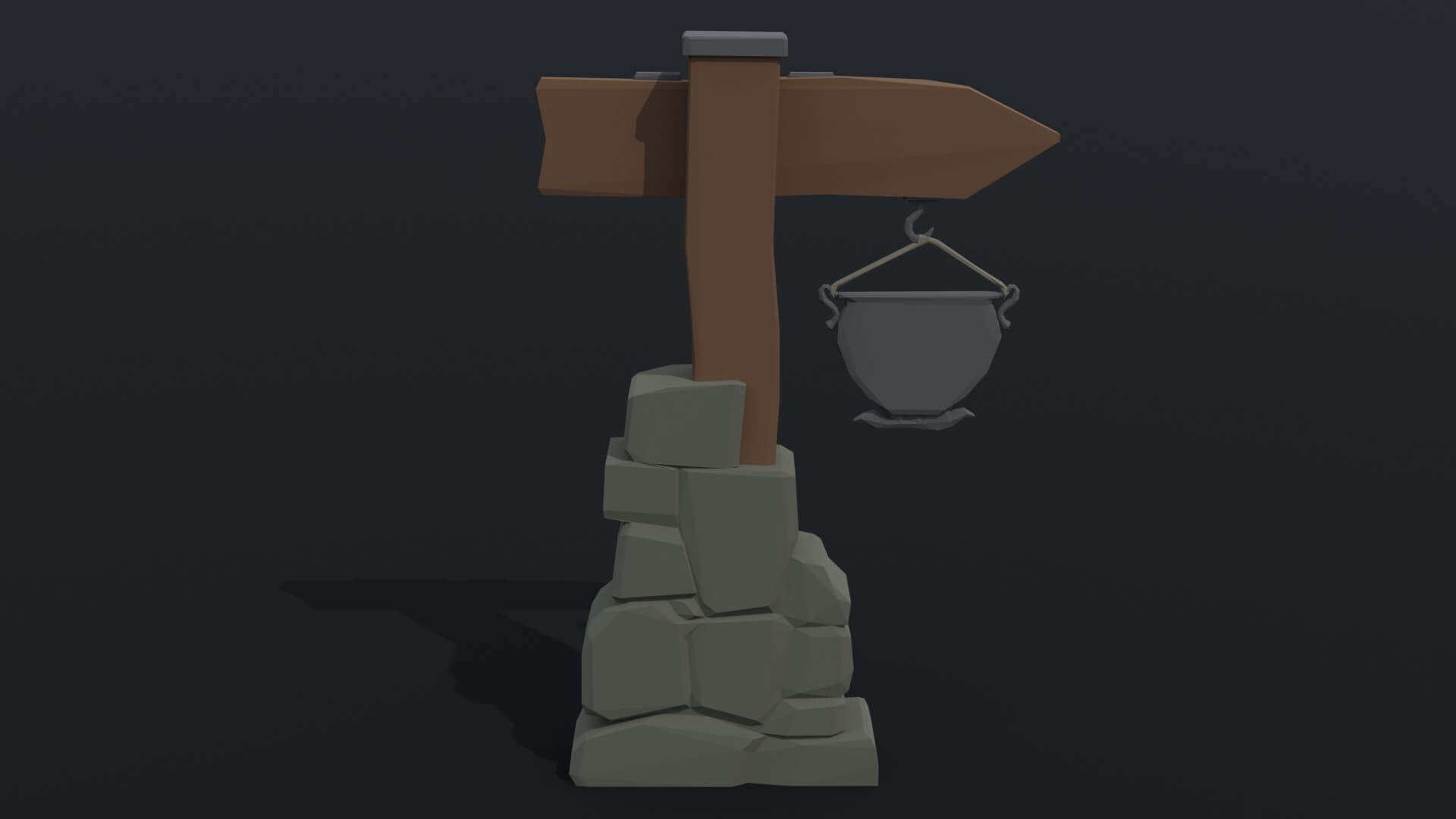 Cartoon Fantasy Road Signs Polygonal Style by Tykryk