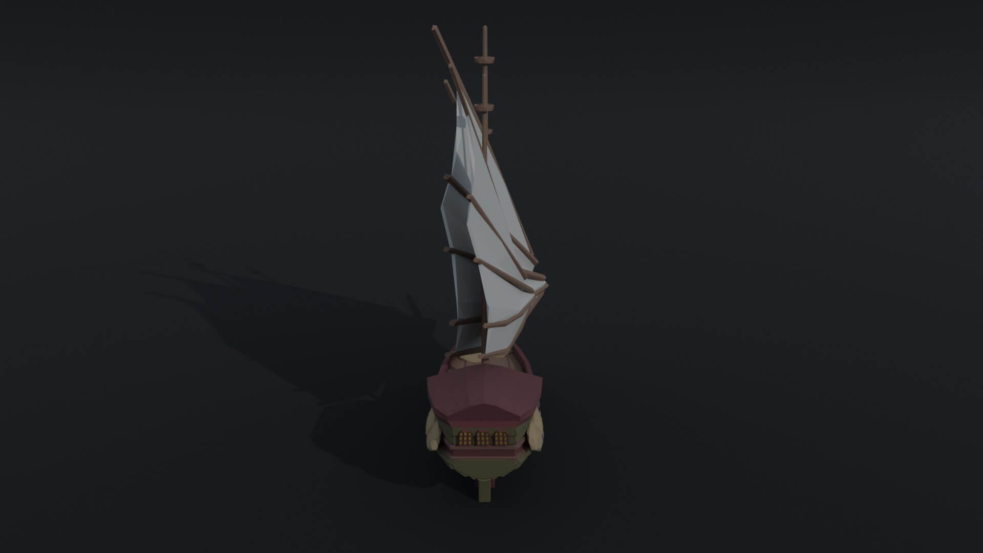 Cartoon Medieval Ships Asset Polygonal Style by Tykryk
