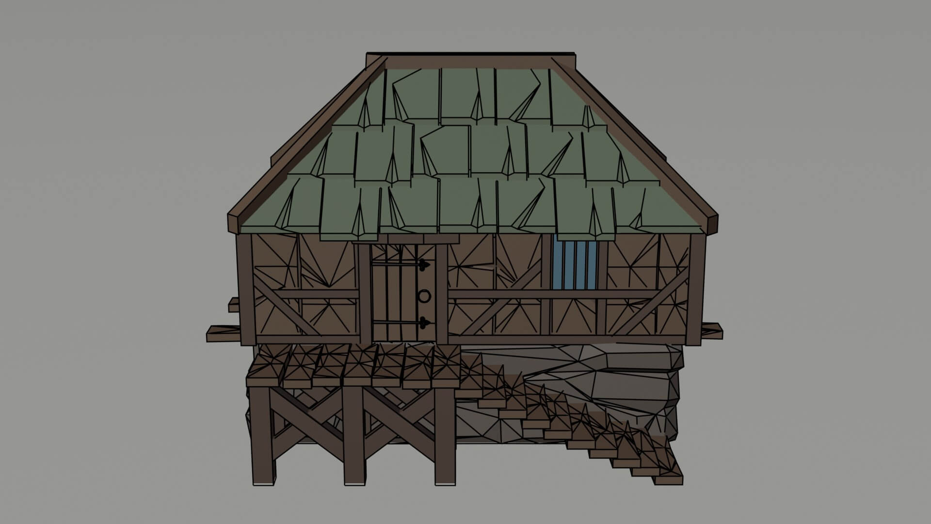 Cartoon Medieval House - Free 3D Model by Tykryk