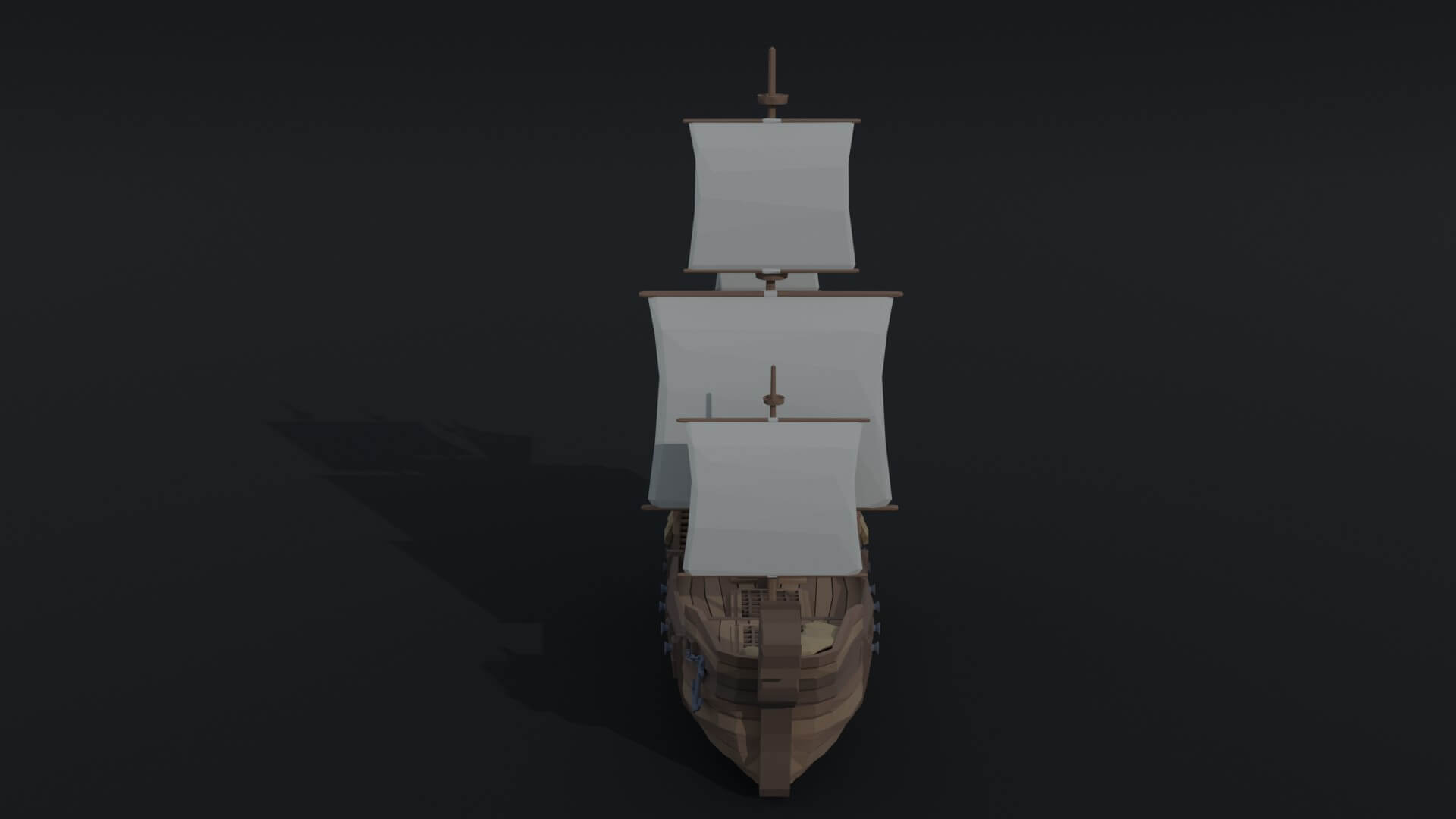 Cartoon Medieval Ships Asset Polygonal Style by Tykryk