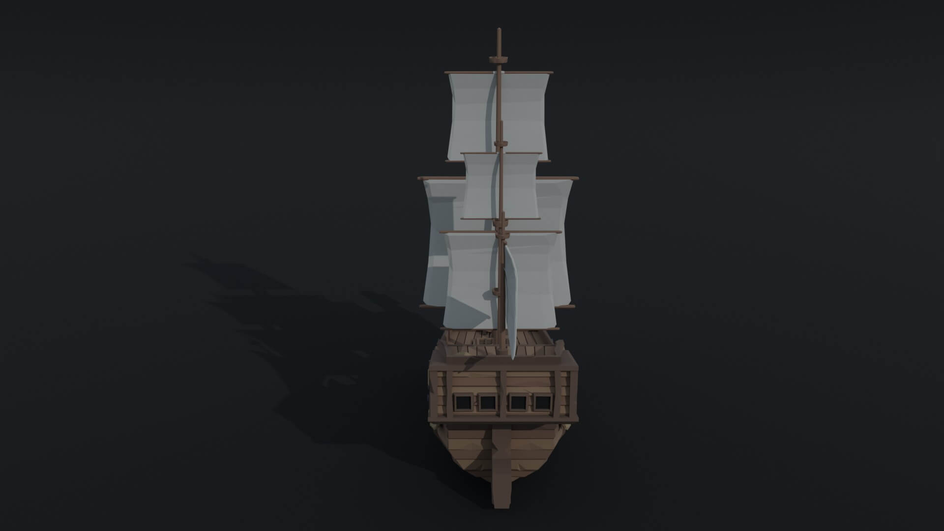 Cartoon Medieval Ships Asset Polygonal Style by Tykryk