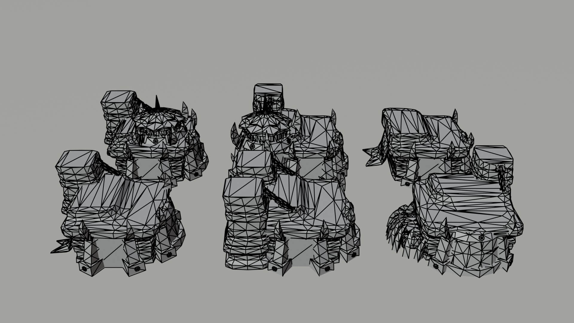 Cartoon Orcs City Asset Polygonal Style - 3D Model by Tykryk