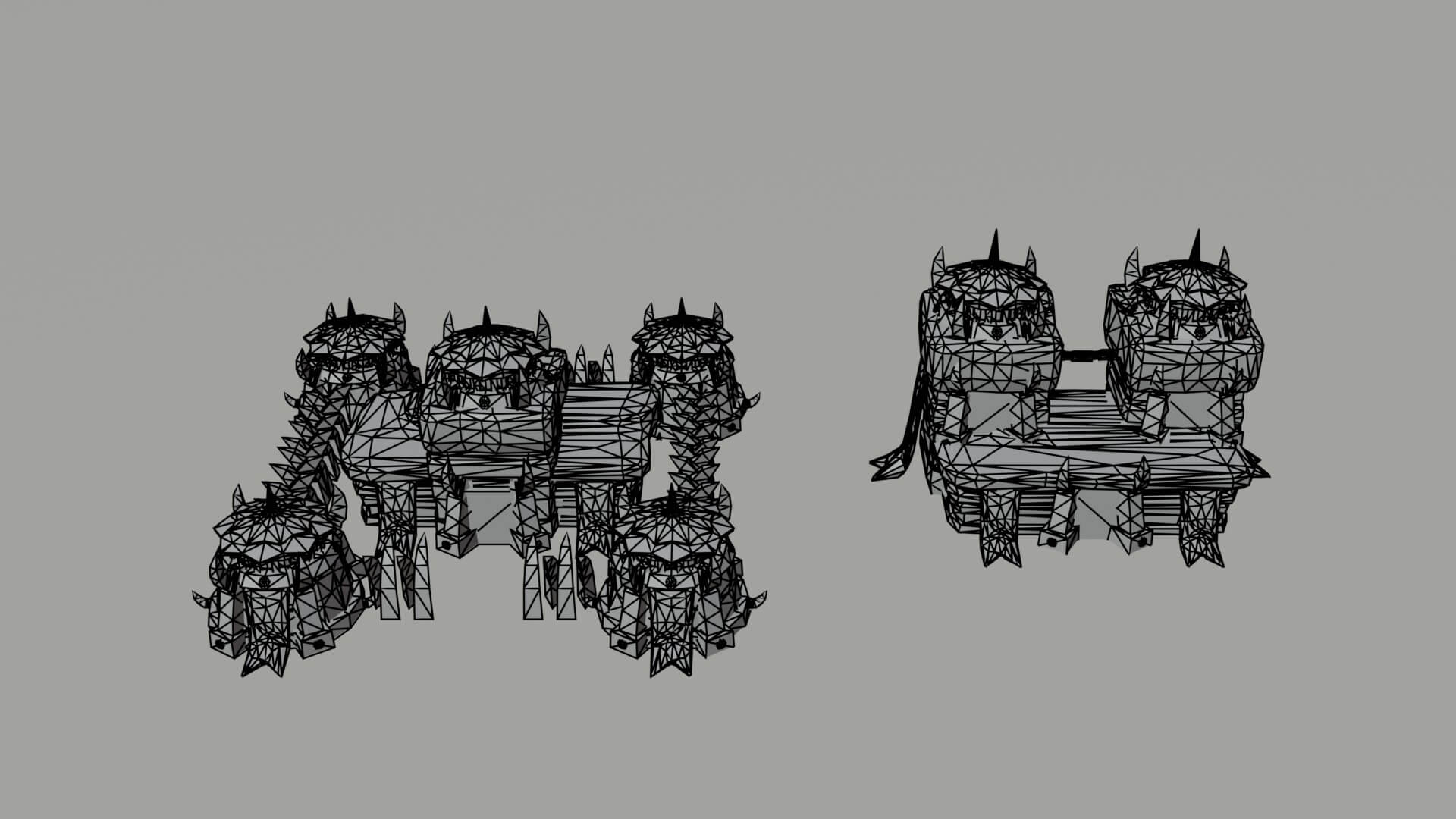 Cartoon Orcs City Asset Polygonal Style - 3D Model by Tykryk