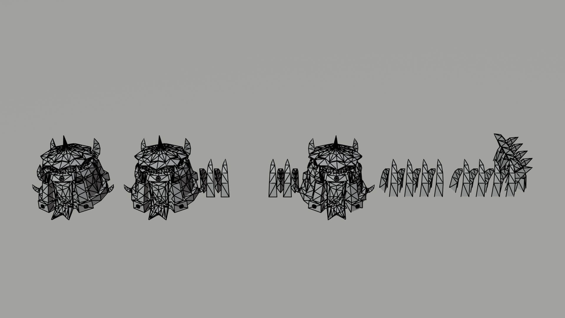 Cartoon Orcs City Asset Polygonal Style - 3D Model by Tykryk