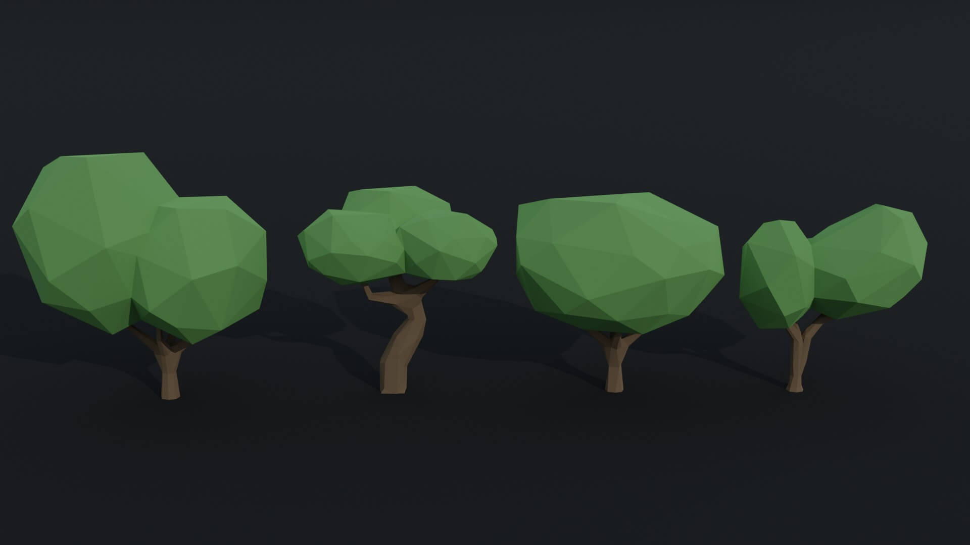 Cartoon Fantasy Trees Asset Polygonal Style by Tykryk