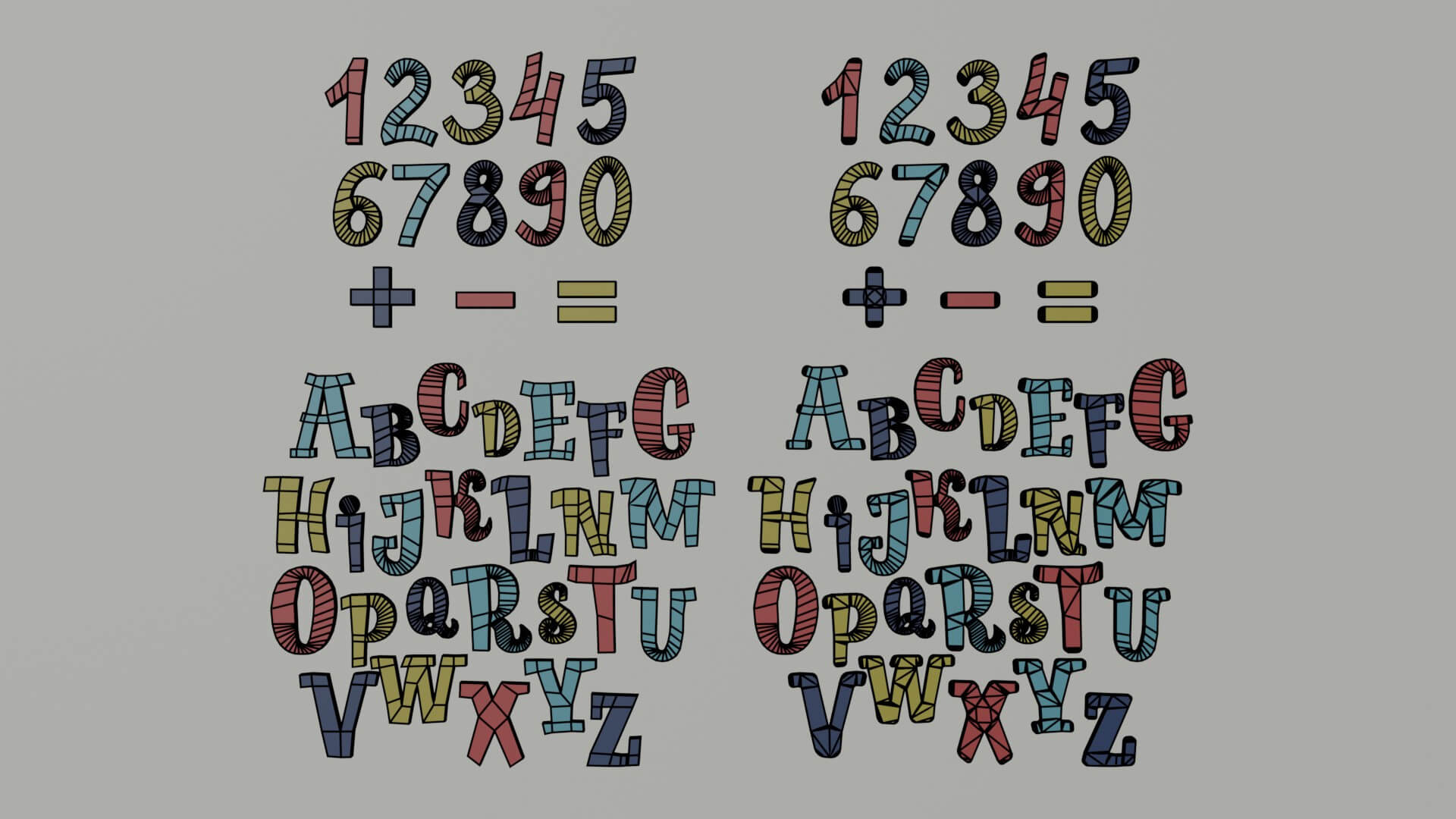 Cartoon Alphabet - 3D Model by Tykryk