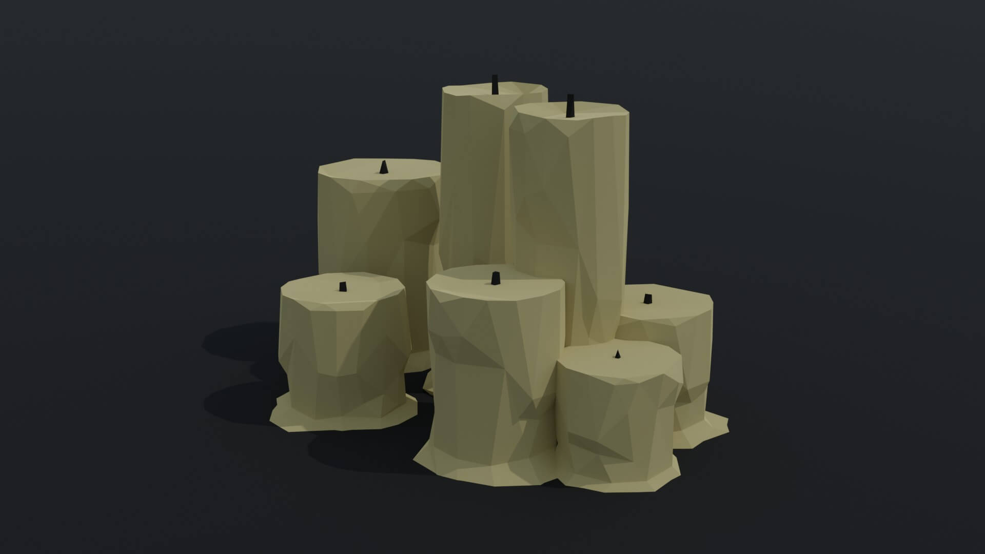 Cartoon Candle Asset Polygonal Style - 3D Model by Tykryk