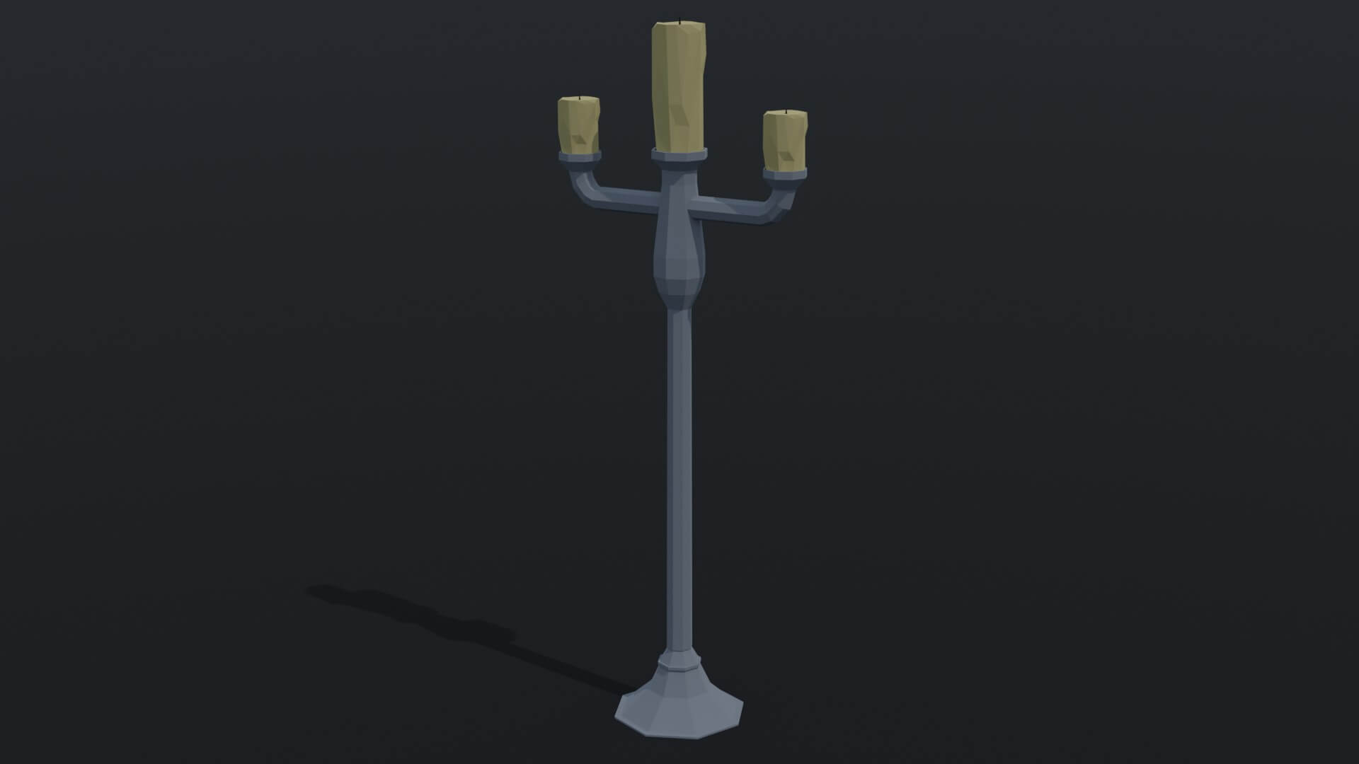 Cartoon Candle Asset Polygonal Style - 3D Model by Tykryk