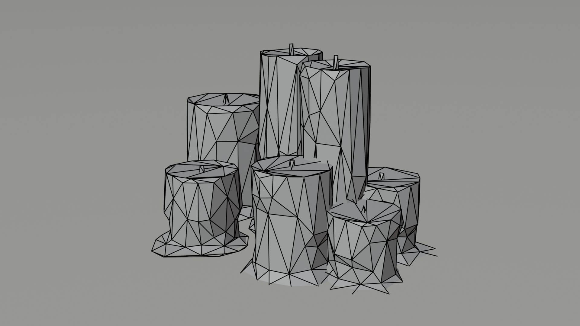 Cartoon Candle Asset Polygonal Style - 3D Model by Tykryk