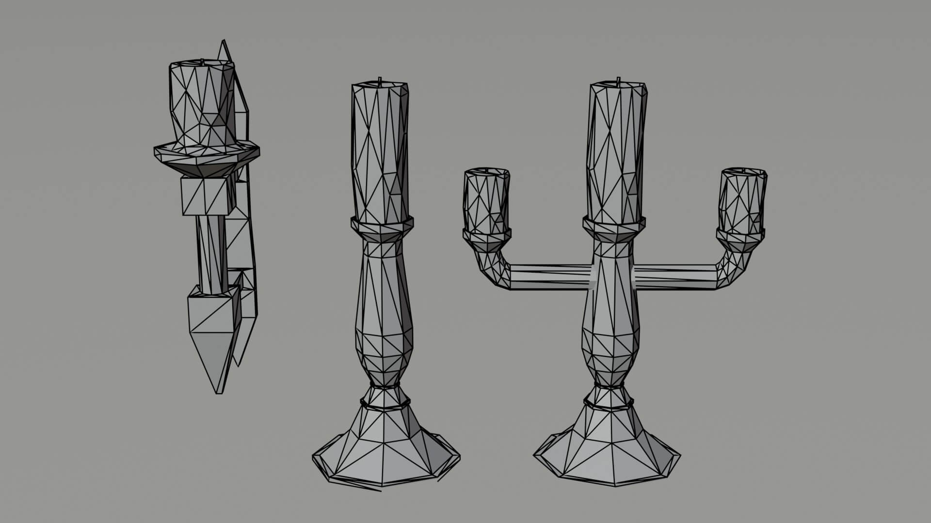 Cartoon Candle Asset Polygonal Style - 3D Model by Tykryk