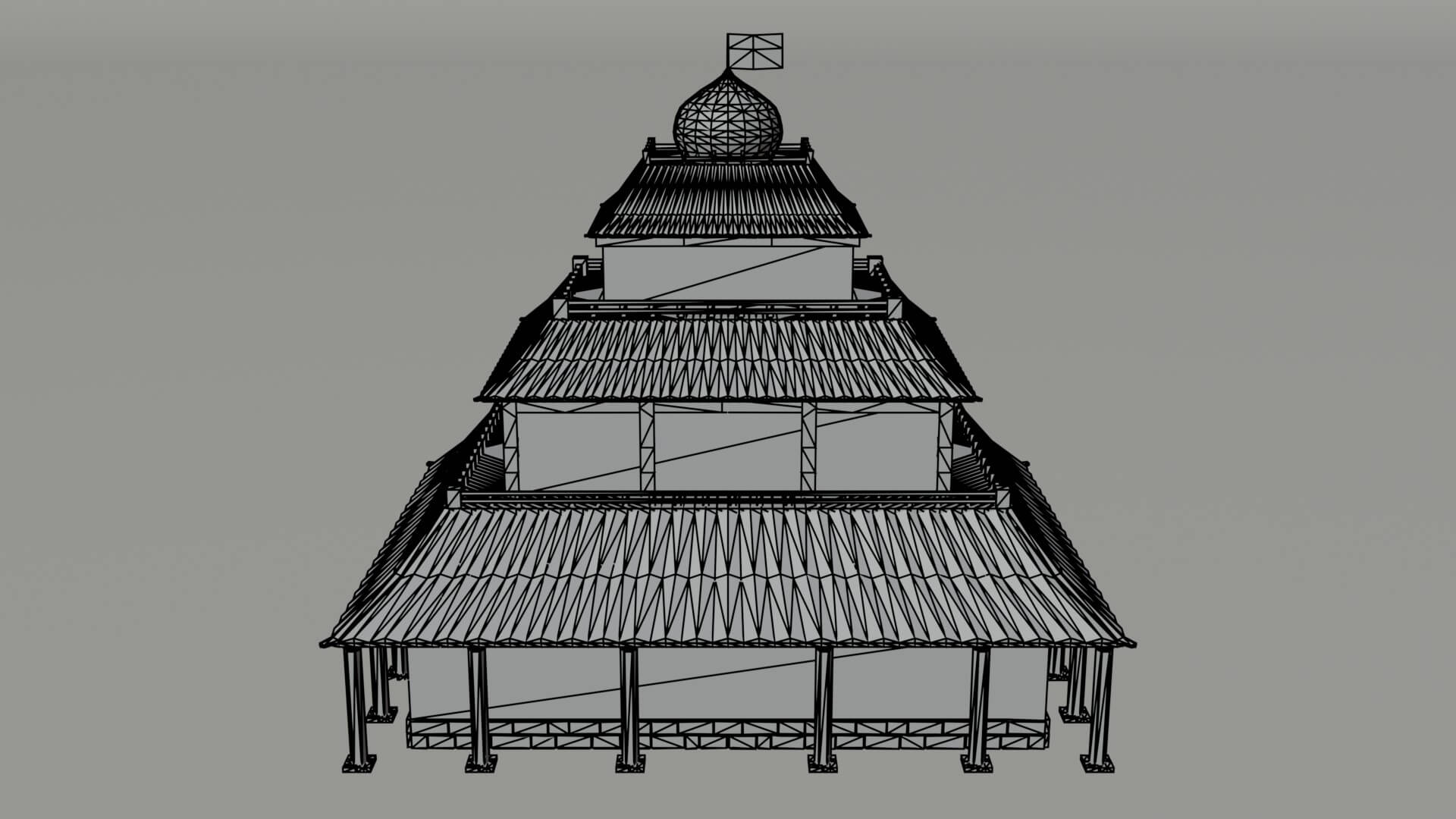 Cartoon Fairy Tail Guild Building Polygonal Style - 3D Model by Tykryk