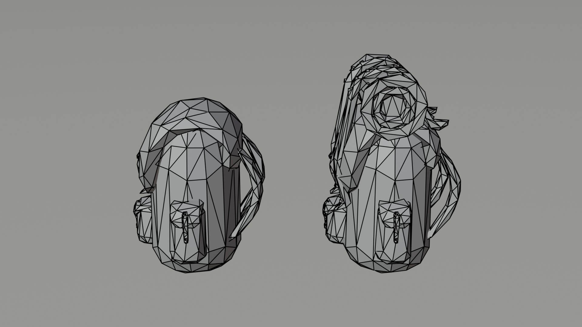 Cartoon Fantasy Backpack Polygonal Style - 3D Model by Tykryk