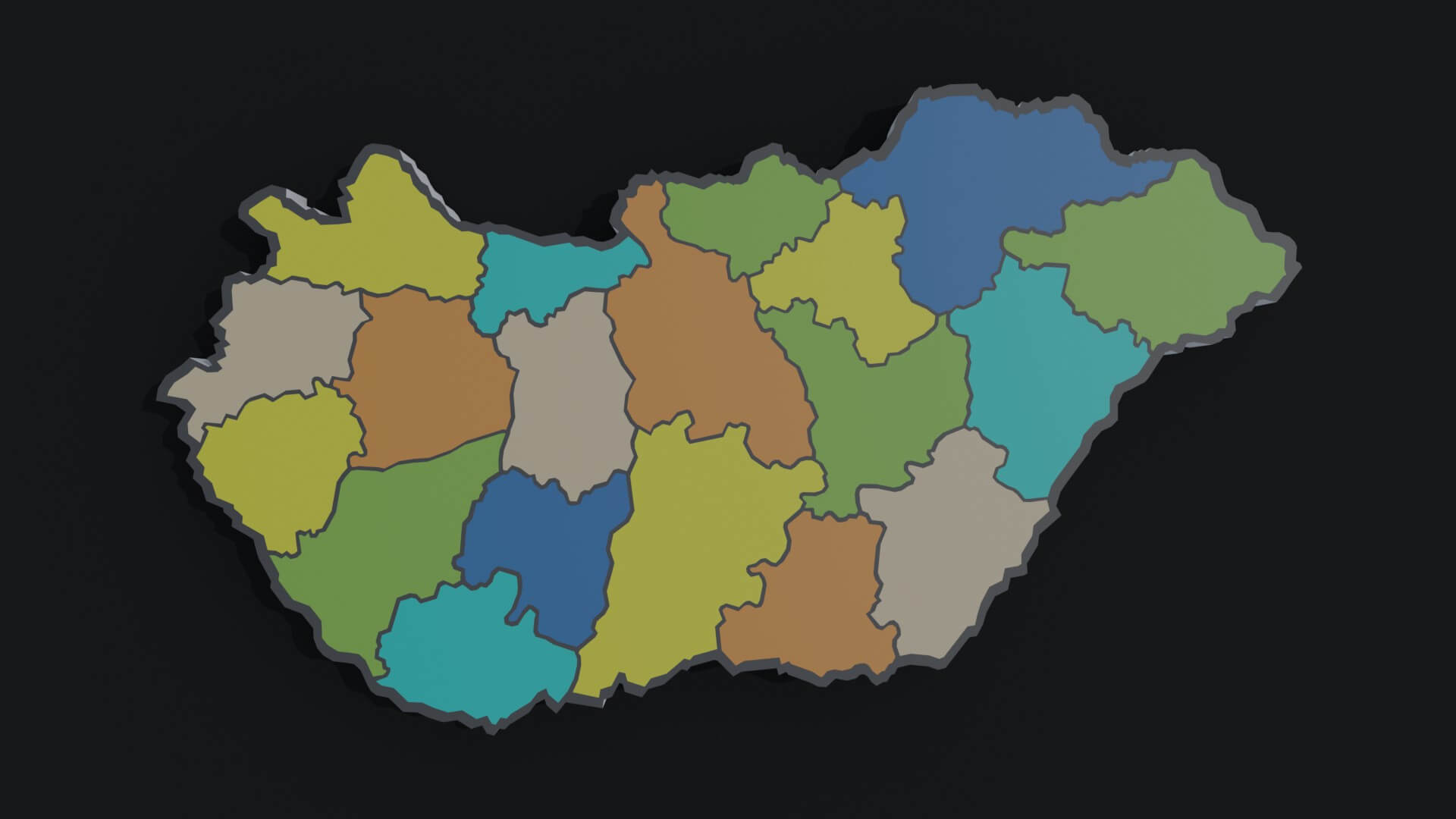 Hungary political map