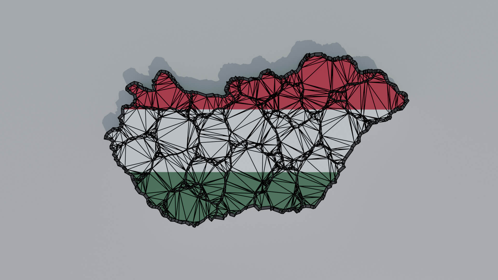 Hungary on a map with cities and landforms