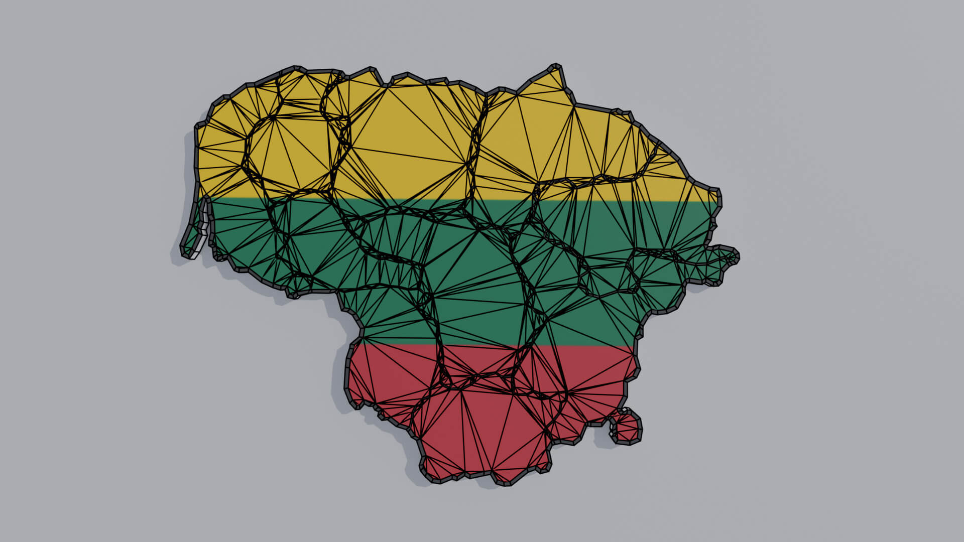 Political Map of Lithuania - 3D Model by Tykryk