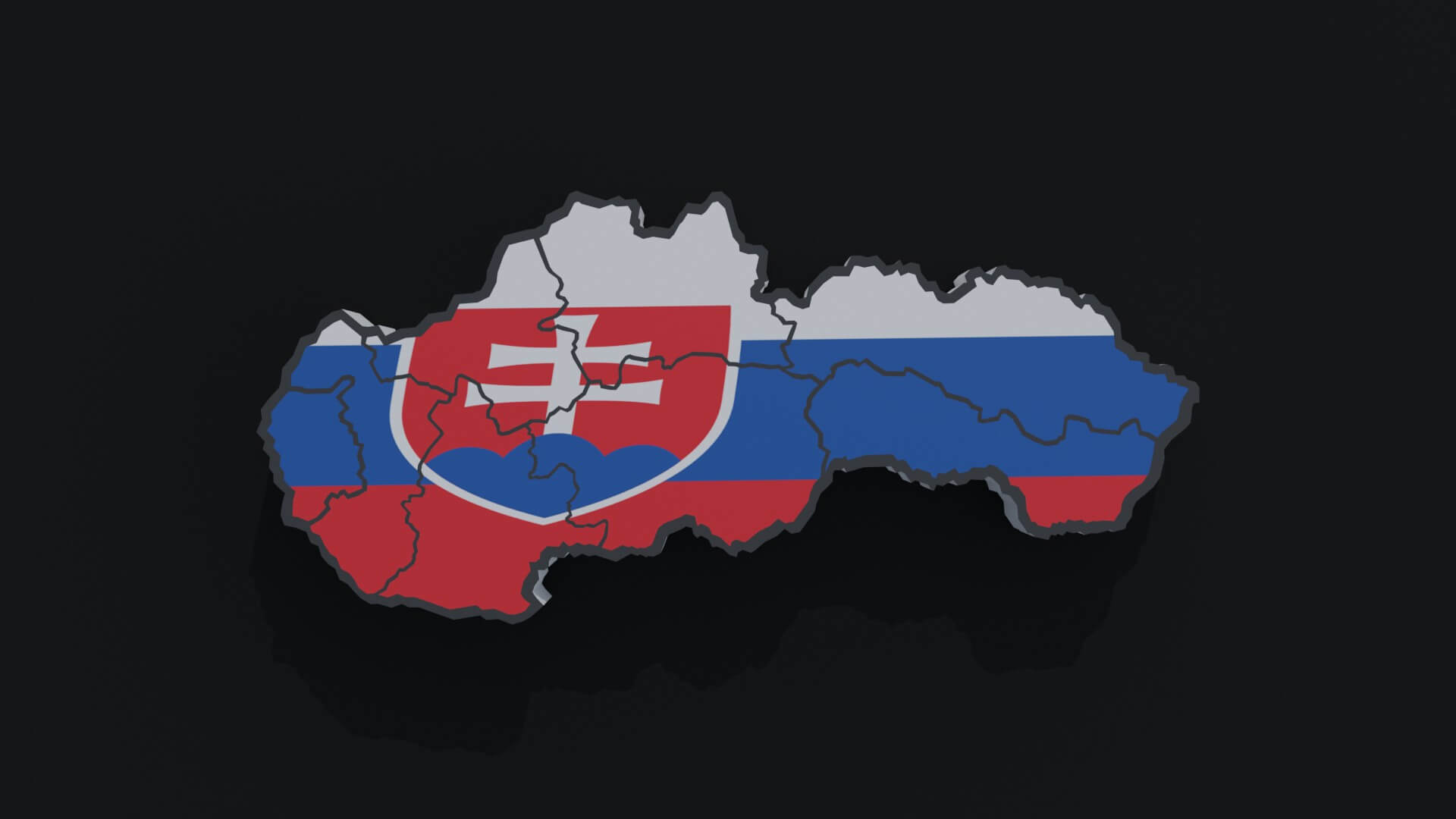 Political Map of Slovakia - 3D Model by Tykryk