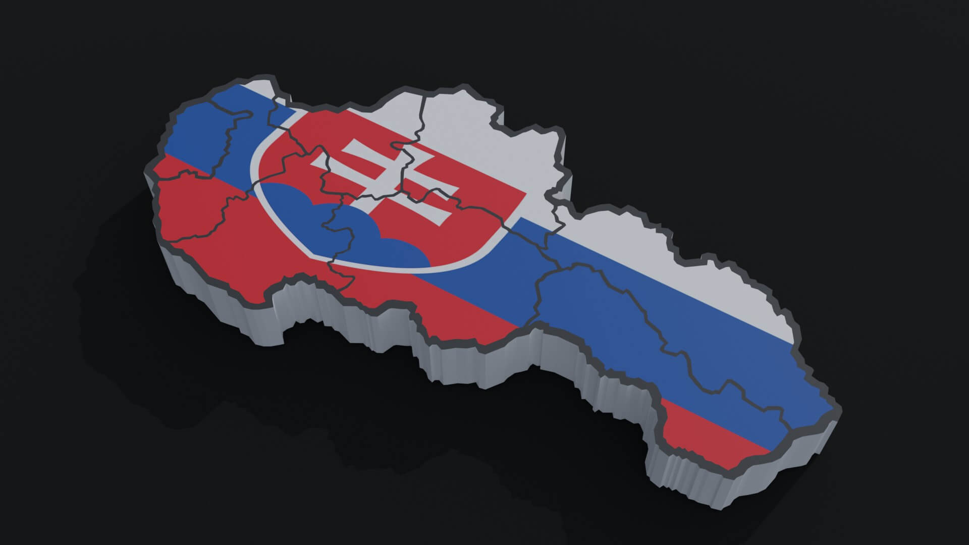 Political Map of Slovakia - 3D Model by Tykryk