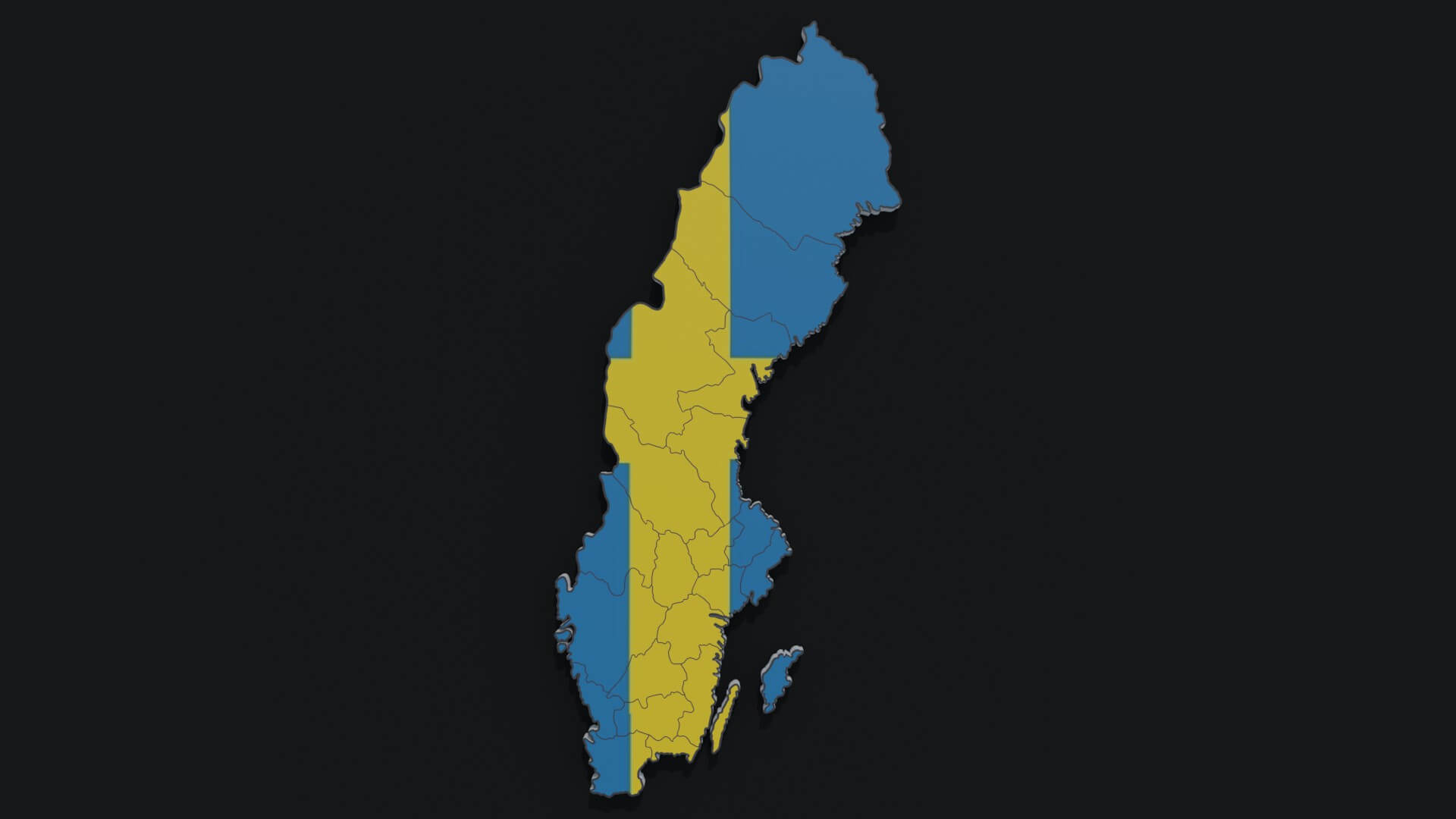 Sweden political map 2024