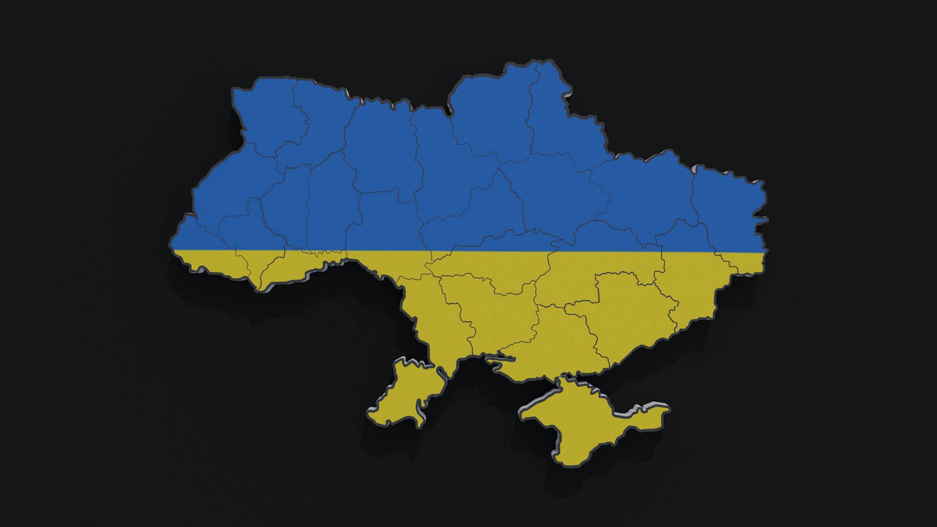 Political Map of Ukraine - 3D Model by Tykryk