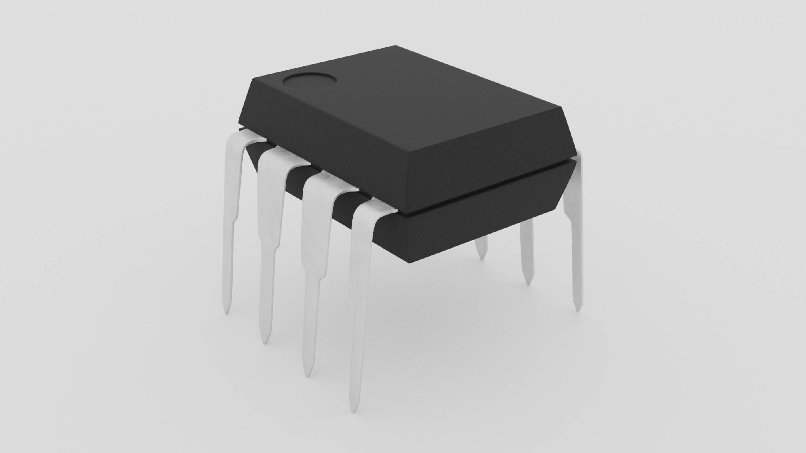 DIP-8 Integrated Circuit Free 3D Model by Tyuris99
