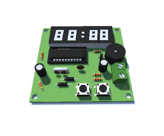 DIY Electronic Clock - Free 3D Model by Tyuris99