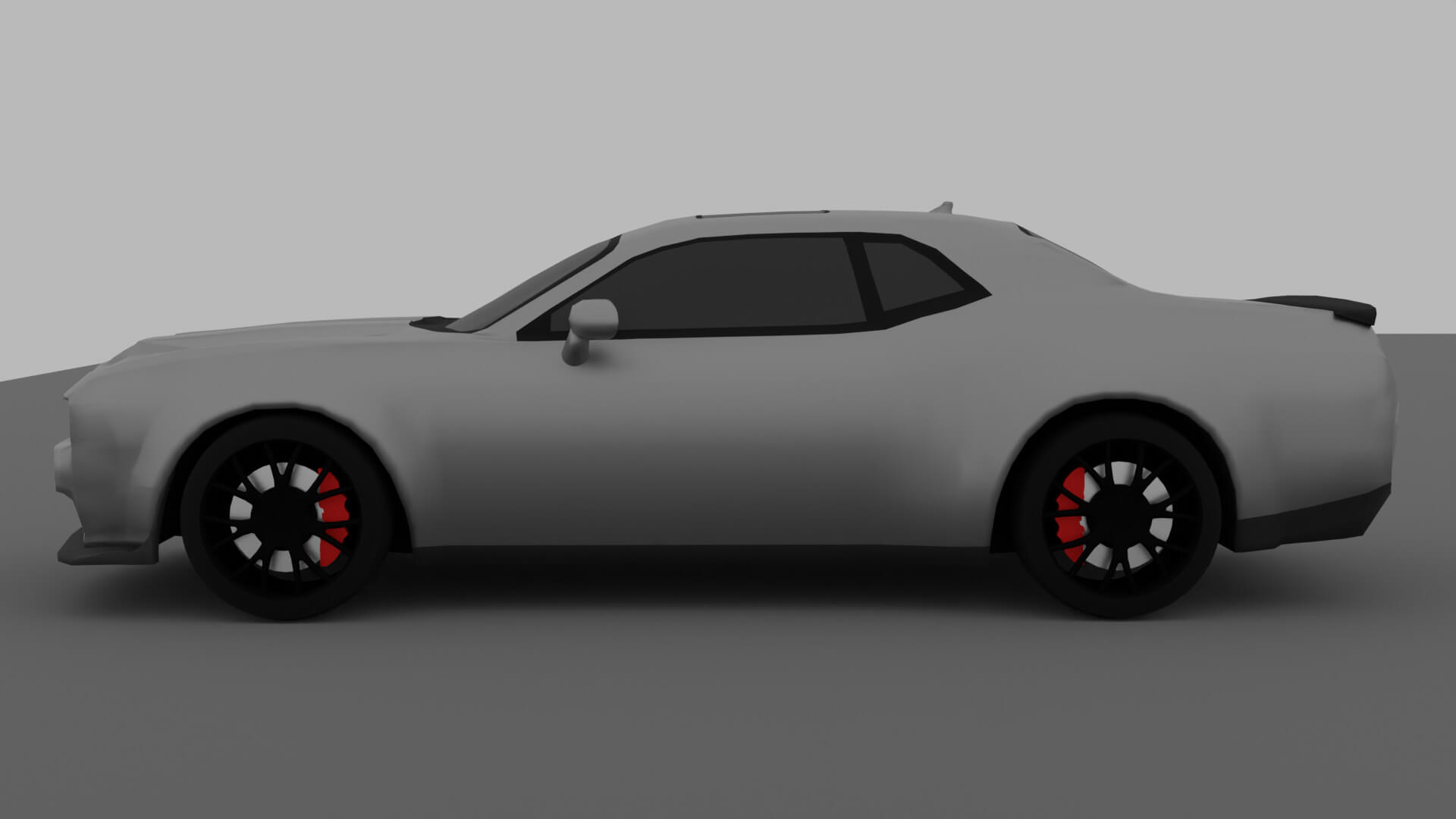 Low Poly 2018 Dodge Challenger SRT Hellcat - Free 3D Model by Tyuris99